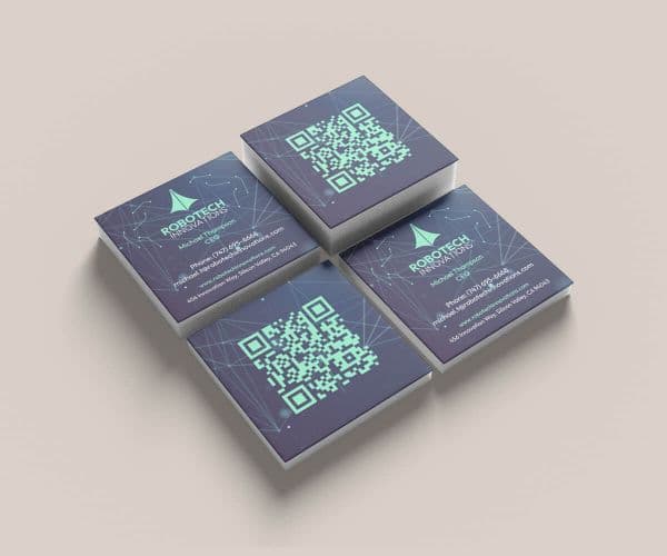 Square Business Cards, Square Shape Rounded Corner Business Card ...